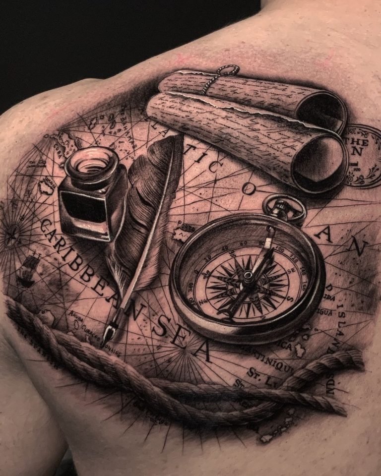 Top 25 Compass Tattoos