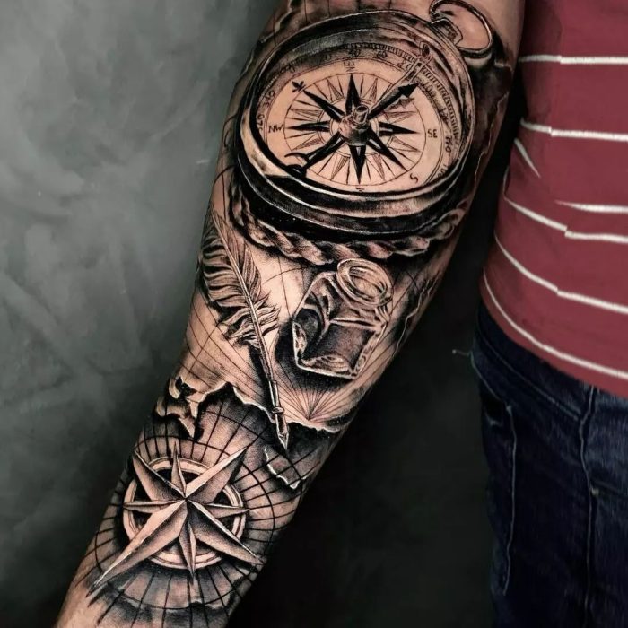 Top 25 Compass Tattoos
